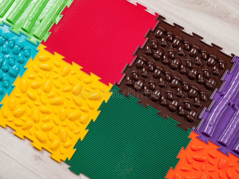 Orthopedic Foot Massage Mat with Different Types of Texture Stock Image ...