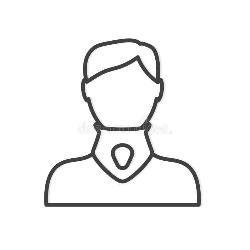 Orthopedic Neck Bandage, Collar Icon Stock Vector - Illustration of ...