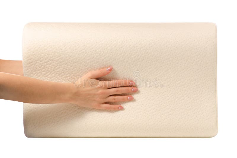 Orthopedic pillow in hands stock photo. Image of color - 107528858