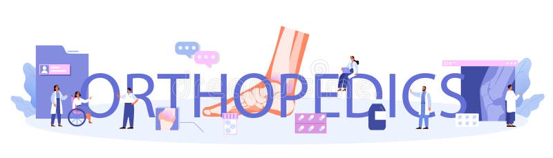 Orthopedics Typographic Header. Idea of Joint and Bone Treatment Stock ...