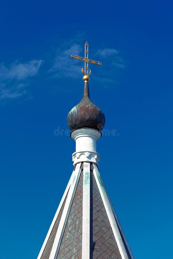 Ortodox Church Cross on a Summer Sunny Day. Stock Image - Image of ...