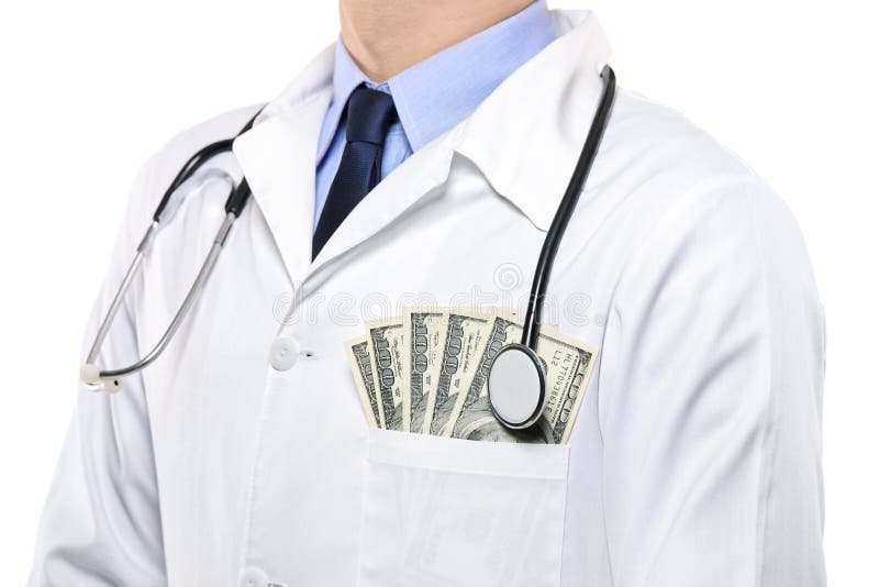 Ortrait Of A Doctor With Money In His Pocket Royalty Free Stock Image ...