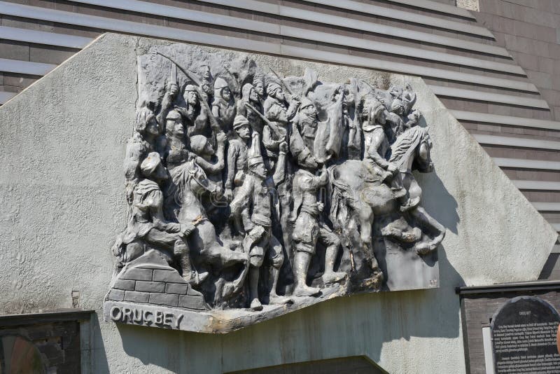 Oruc Bey Statue in Bursa, Turkiye Editorial Stock Photo - Image of ...