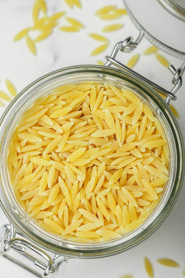 Orzo, a Form of Pasta Shaped Like Rice Stock Photo - Image of cooking ...