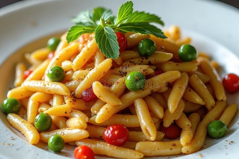 Orzo Pasta Salad in Pastel Colors Stock Illustration - Illustration of ...