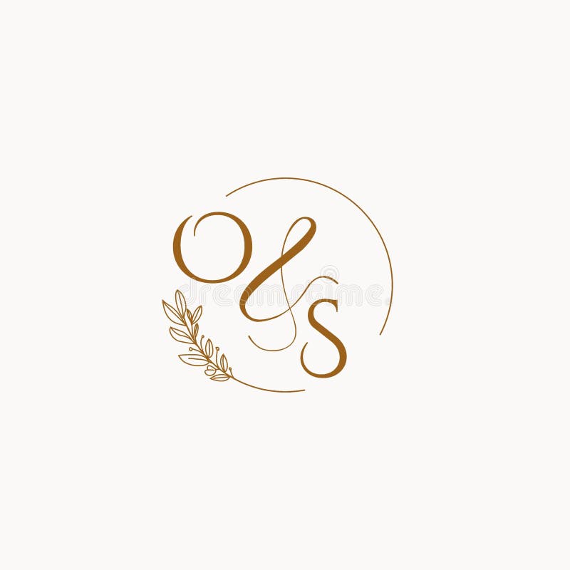 OS Initial Wedding Monogram Logo Stock Illustration - Illustration of ...