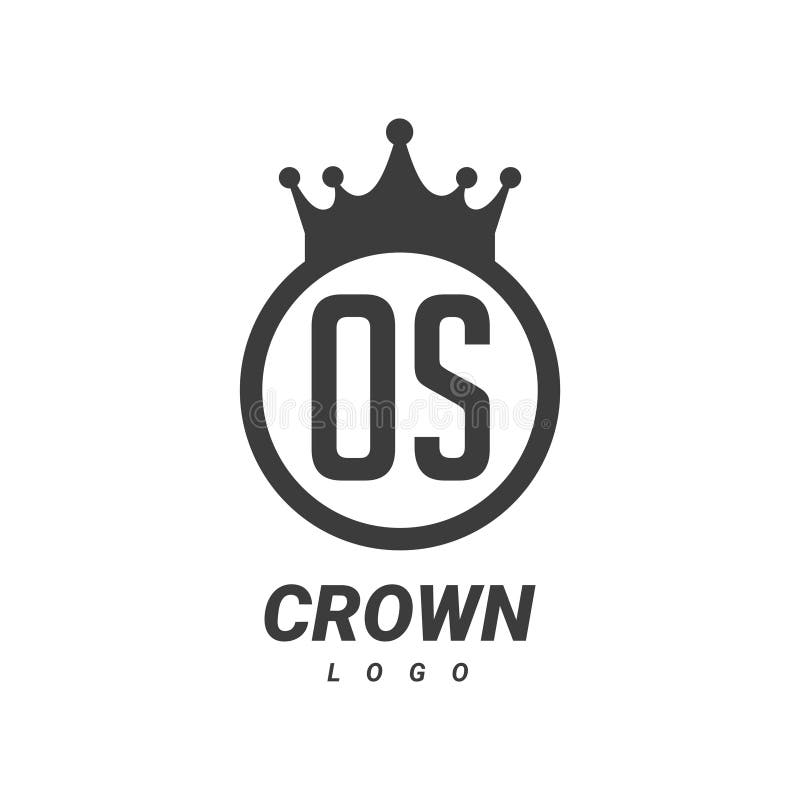 OS Letter Logo Design with Circular Crown Stock Vector - Illustration ...