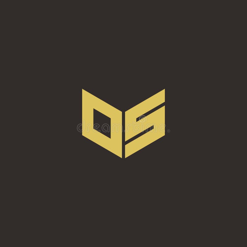 OS Logo Letter Initial Logo Designs Template with Gold and Black ...