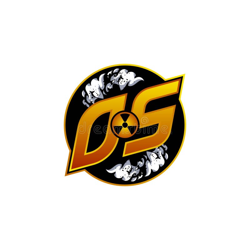 OS Logo Monogram ESport Gaming with Gas Shape Design Stock Vector ...