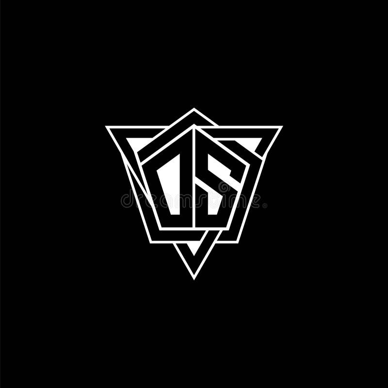OS Logo Monogram Geometric Modern Design Stock Vector - Illustration of ...