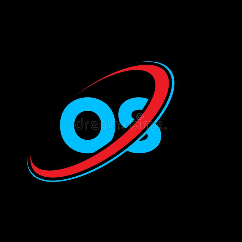 OS O S Letter Logo Design. Initial Letter OS Linked Circle Uppercase ...