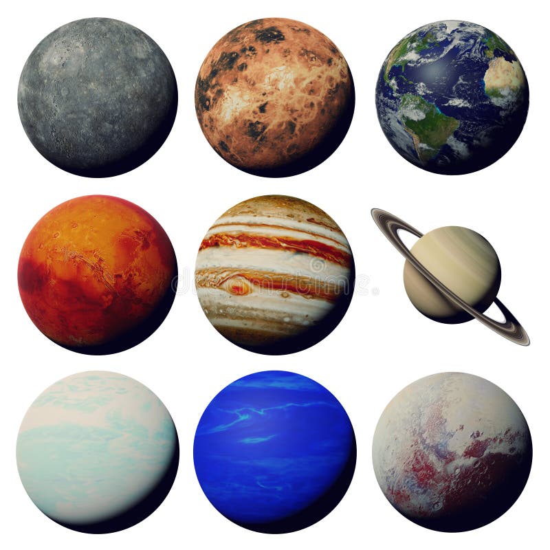 Os Planetas Do Sistema Solar Isolado No Fundo Preto Foto de Stock ... Os Planetas Do Sistema Solar Isolado No Fundo Preto Foto de Stock ...