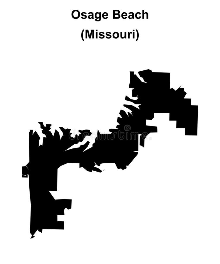 Osage Beach outline map stock vector. Illustration of city - 387458569