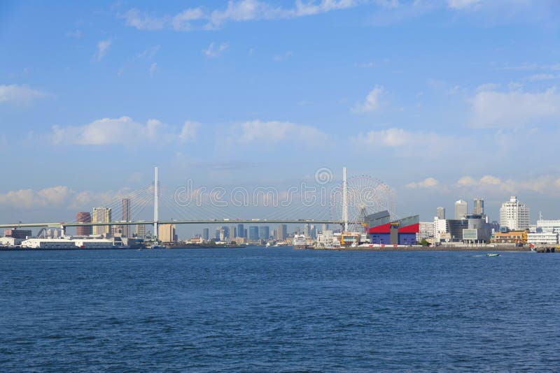 Osaka Harbor Bridge foto de archivo. Imagen de agua, puentes - 30531504