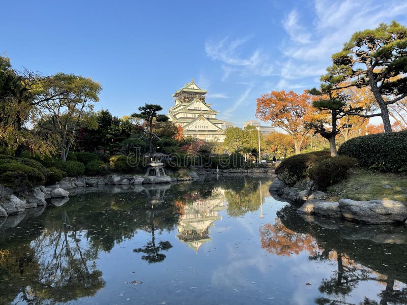 Osaka Castle stock photo. Image of water, osaka, castle - 239395924
