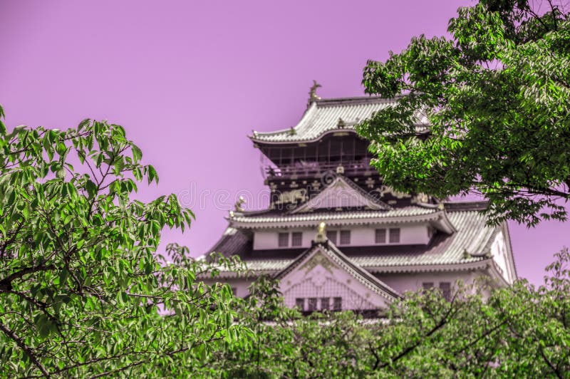 Osaka Castle Behinds Trees Japan 2-9-2016 Editorial Stock Image - Image ...