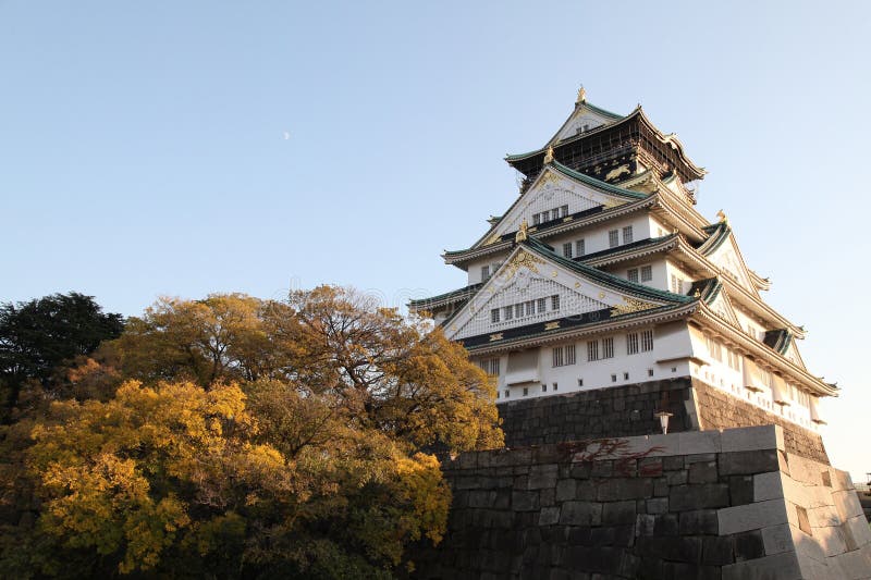 The Osaka Castle in the Big Castle and Most Famous in Osaka Japan Stock ...