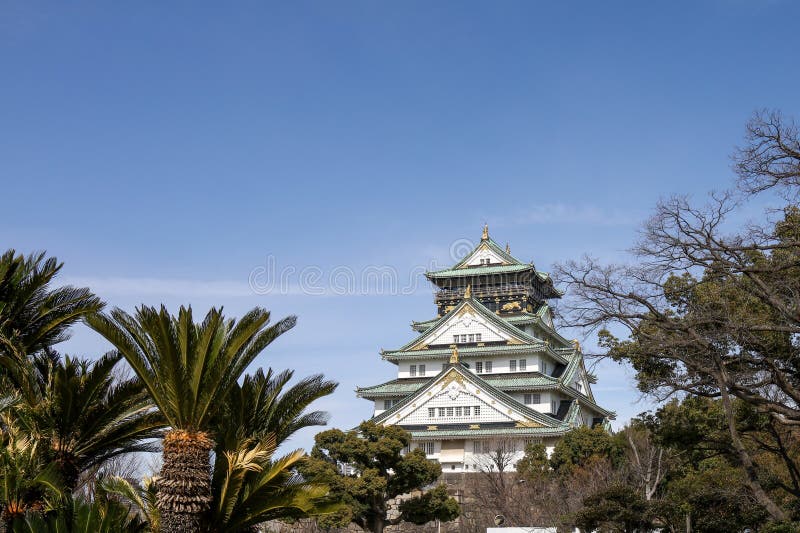 The Osaka Castle in the Big Castle and Most Famous in Osaka Japan Stock ...