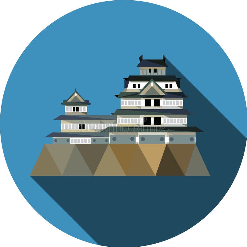 Osaka Castle stock vector. Illustration of ancient, architecture - 13460678