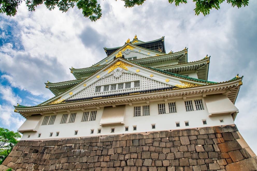 Osaka Castle during Spring Season in Osaka, Japan Stock Photo - Image ...