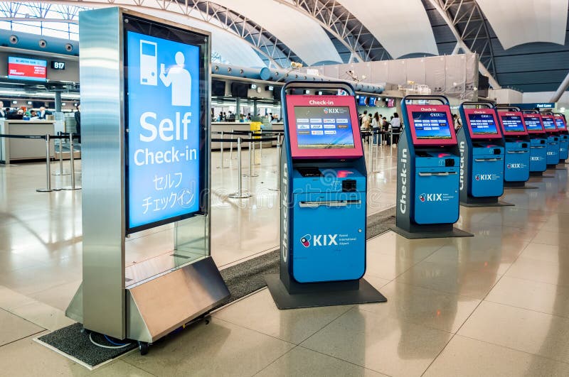Self Check in Kiosk at Kansai International Airport Editorial Image ...