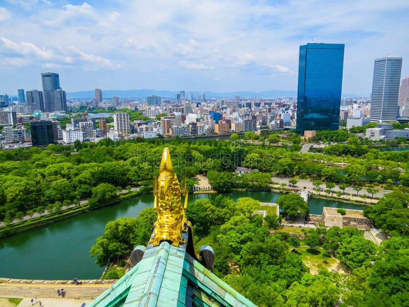 Osaka, Japan. stock image. Image of building, asian - 158697359