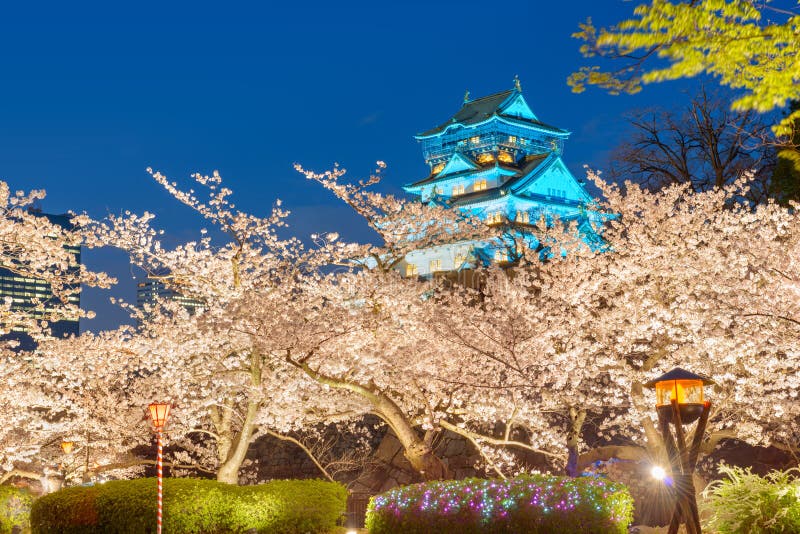 Osaka, Japan at Osaka Castle during Spring Season Stock Photo - Image ...