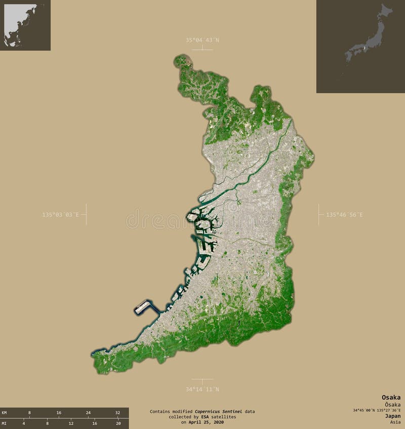 Osaka, Japan - Composition. Physical Stock Illustration - Illustration ...