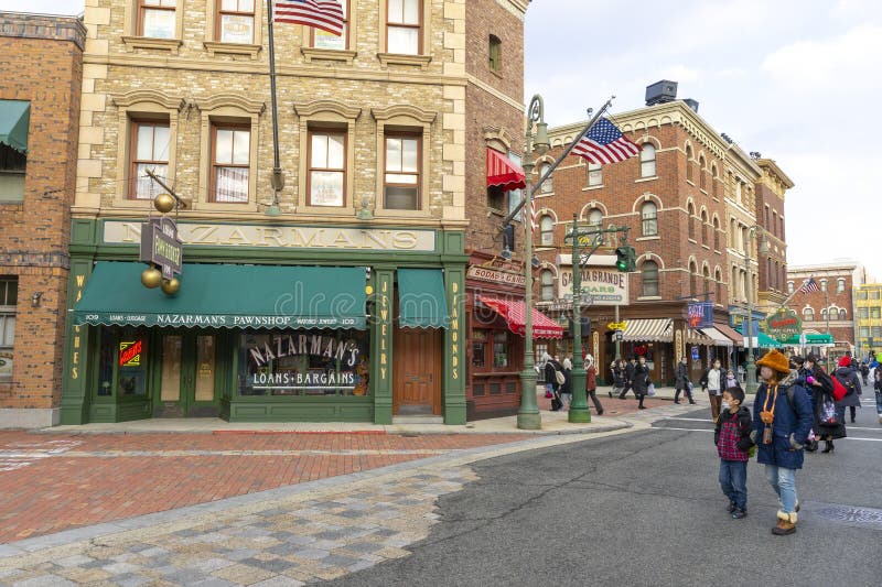 New York Theme Building Façade at Universal Studios Japan in Osaka ...