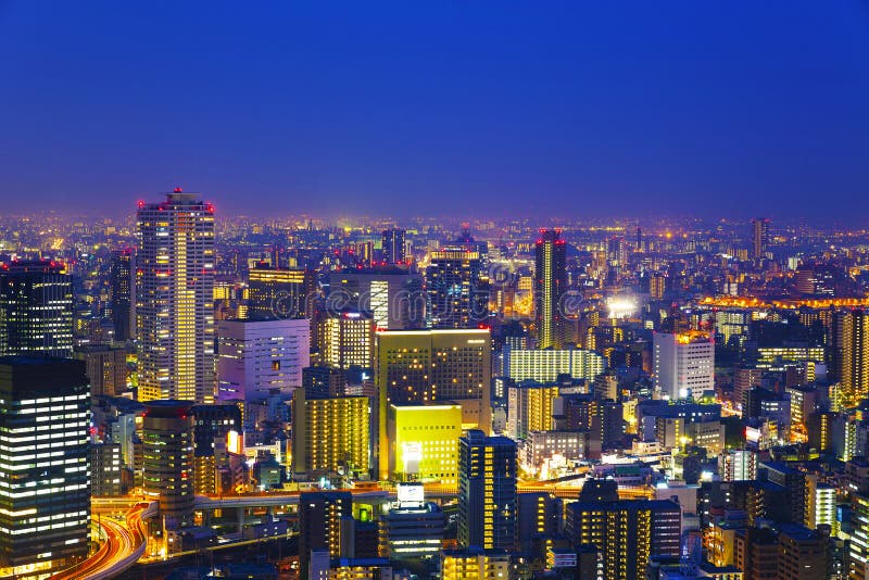 Osaka, Japan at the Landmark Umeda District Stock Photo - Image of ...