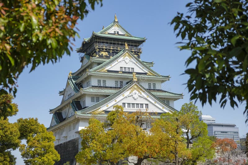 Osaka Castle in Japan editorial photography. Image of memorial - 274865497