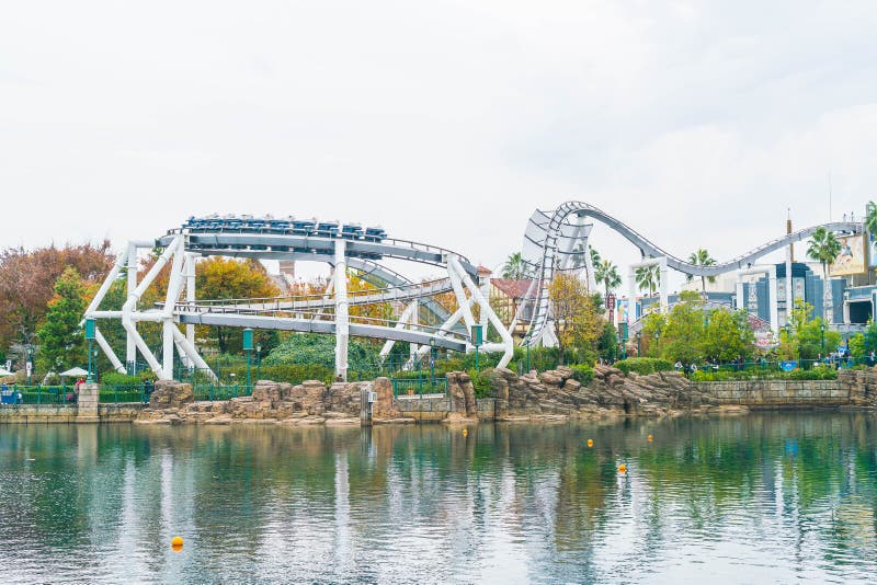 Osaka, Japan - NOV 21 2016 : Roller Coaster in Universal Studios ...