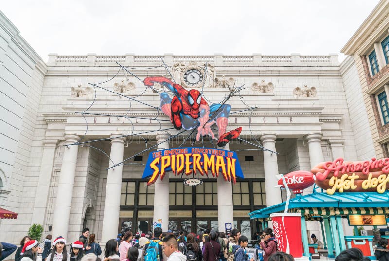 Osaka, Japan - NOV 21 2016 : Spiderman Ride at Universal Globe O ...