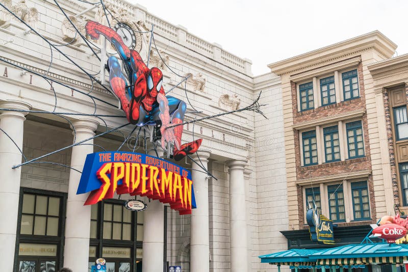 Osaka, Japan - NOV 21 2016 : Spiderman Ride at Universal Globe O ...
