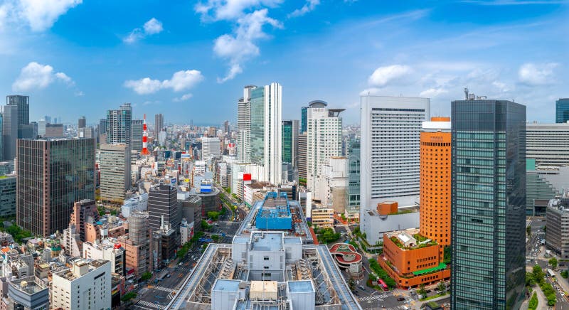 Osaka, Japan Umeda District Cityscape Stock Image - Image of urban ...