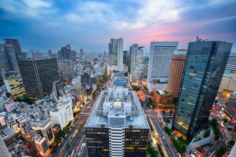 Osaka, Japan Umeda District Cityscape Stock Photo - Image of hour ...