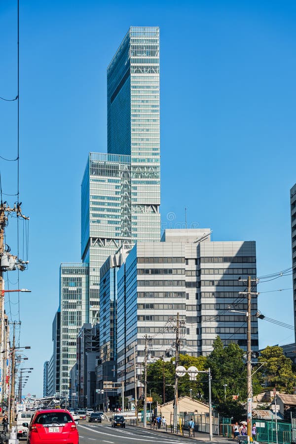 View with Abeno Harukas the Tallest Building in Osaka Editorial Stock ...