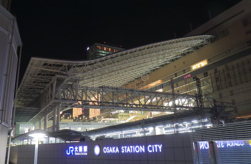Osaka JR Train Station Building Japan. Editorial Photography - Image of ...