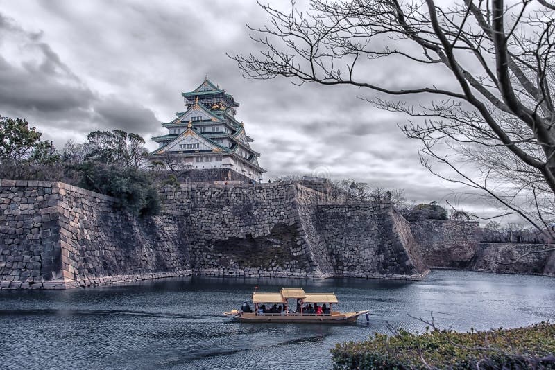 Winter in Osaka, Japan stock photo. Image of castle, asia - 16601904