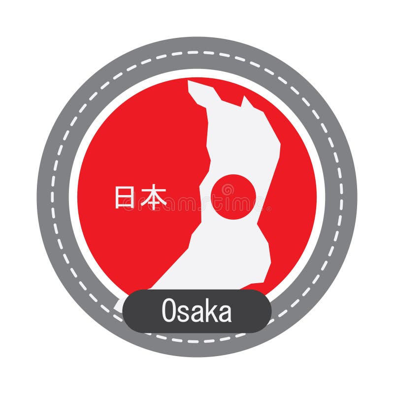 Osaka Map. Vector Illustration Decorative Design Stock Vector ...