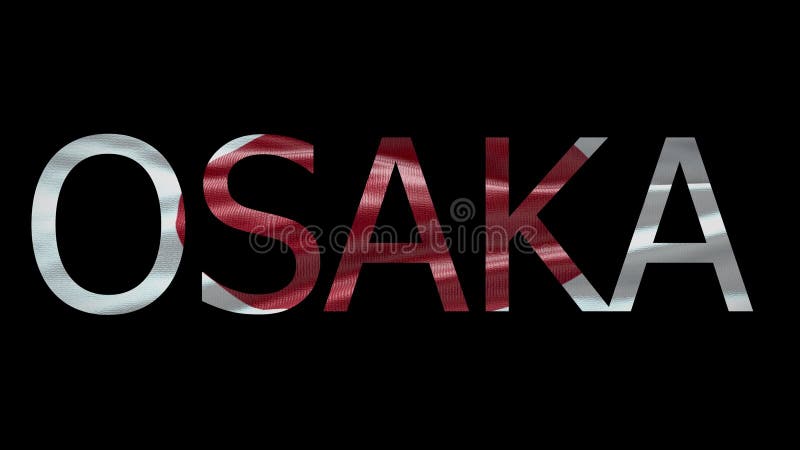 Osaka Name on Transparent Background. Waving Flag Stock Footage - Video ...
