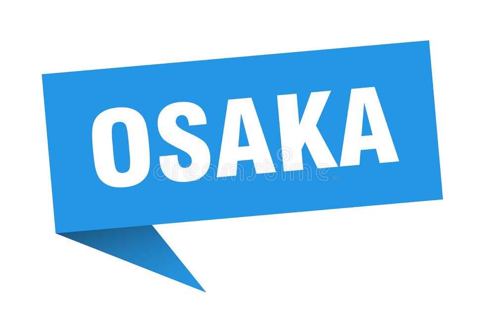 Osaka Sticker. Osaka Signpost Pointer Sign Stock Vector - Illustration ...