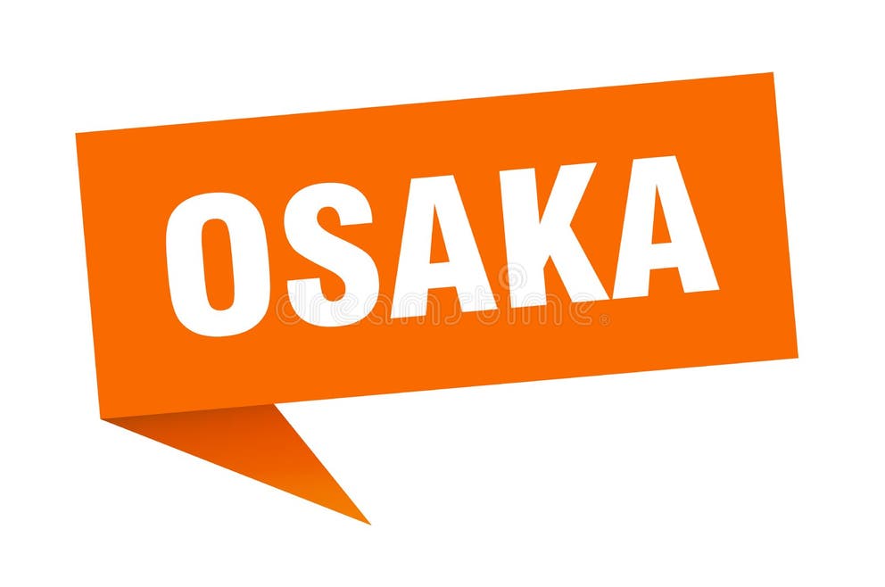 Osaka Sticker. Osaka Signpost Pointer Sign Stock Vector - Illustration ...