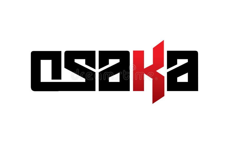 Osaka Typography Design Vector Stock Vector - Illustration of osaka ...