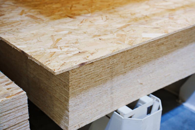 OSB Board on a Rack in a Hardware Store. Oriented Strand Board Stock ...