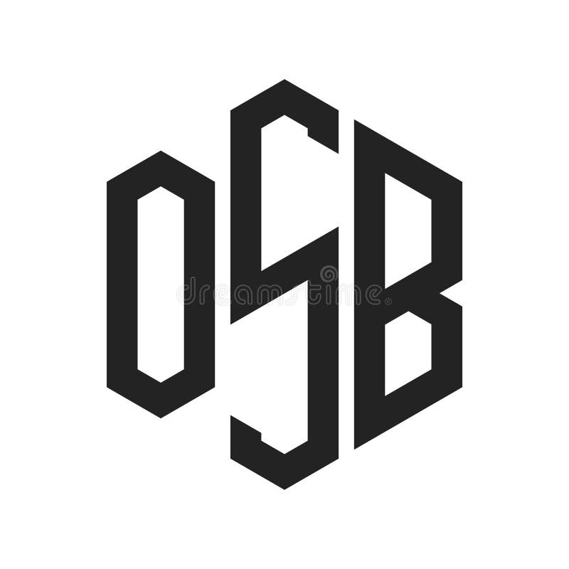 OSB Logo Design. Initial Letter OSB Monogram Logo Using Hexagon Shape ...