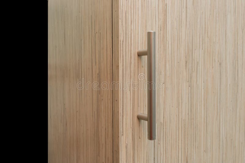 Osb Material Storage Drawer with Metal Handle on Black Background ...