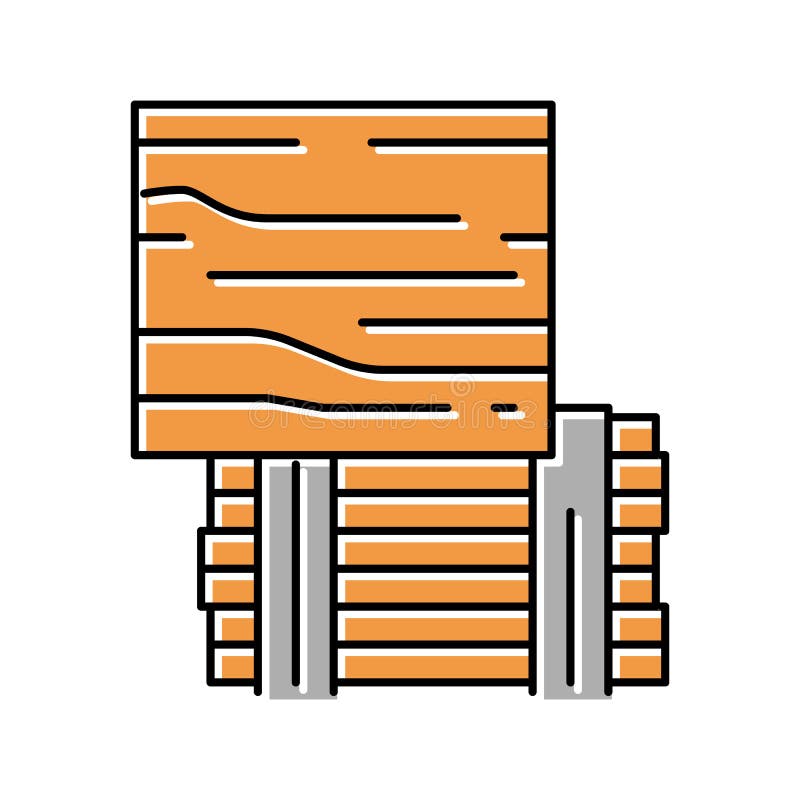 Osb Oriented Strand Board Color Icon Vector Illustration Stock Vector ...