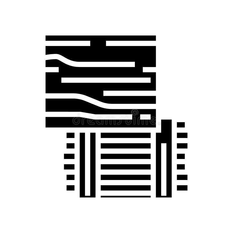 Osb Oriented Strand Board Glyph Icon Vector Illustration Stock Vector ...