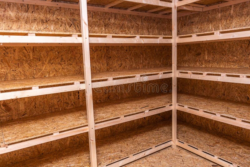 OSB Racks, Shelves are Designed for Storing Things. Dressing Room in ...